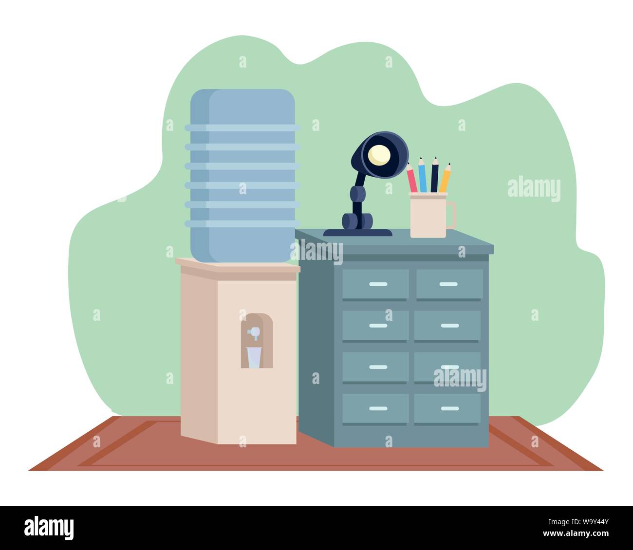 Office and workplace elements cartoons Stock Vector Image & Art - Alamy