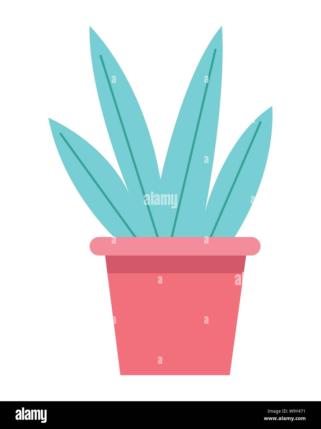 Decorative plant pot cartoon isolated Stock Vector Image & Art - Alamy