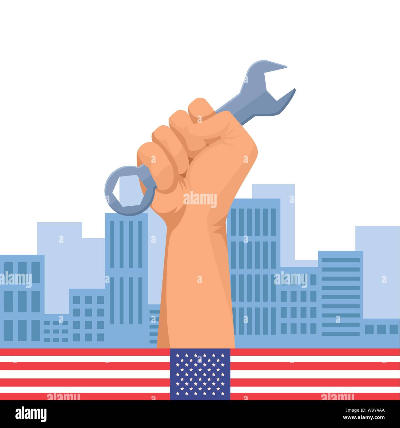 Construction worker hand holding tool Stock Vector Image & Art - Alamy