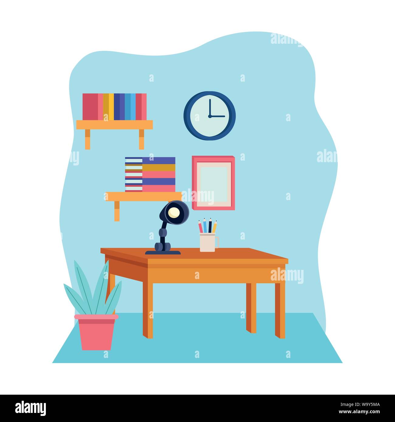 Office and workplace elements cartoons Stock Vector Image & Art - Alamy