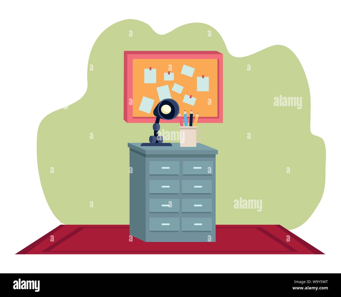 Office and workplace elements cartoons Stock Vector Image & Art - Alamy