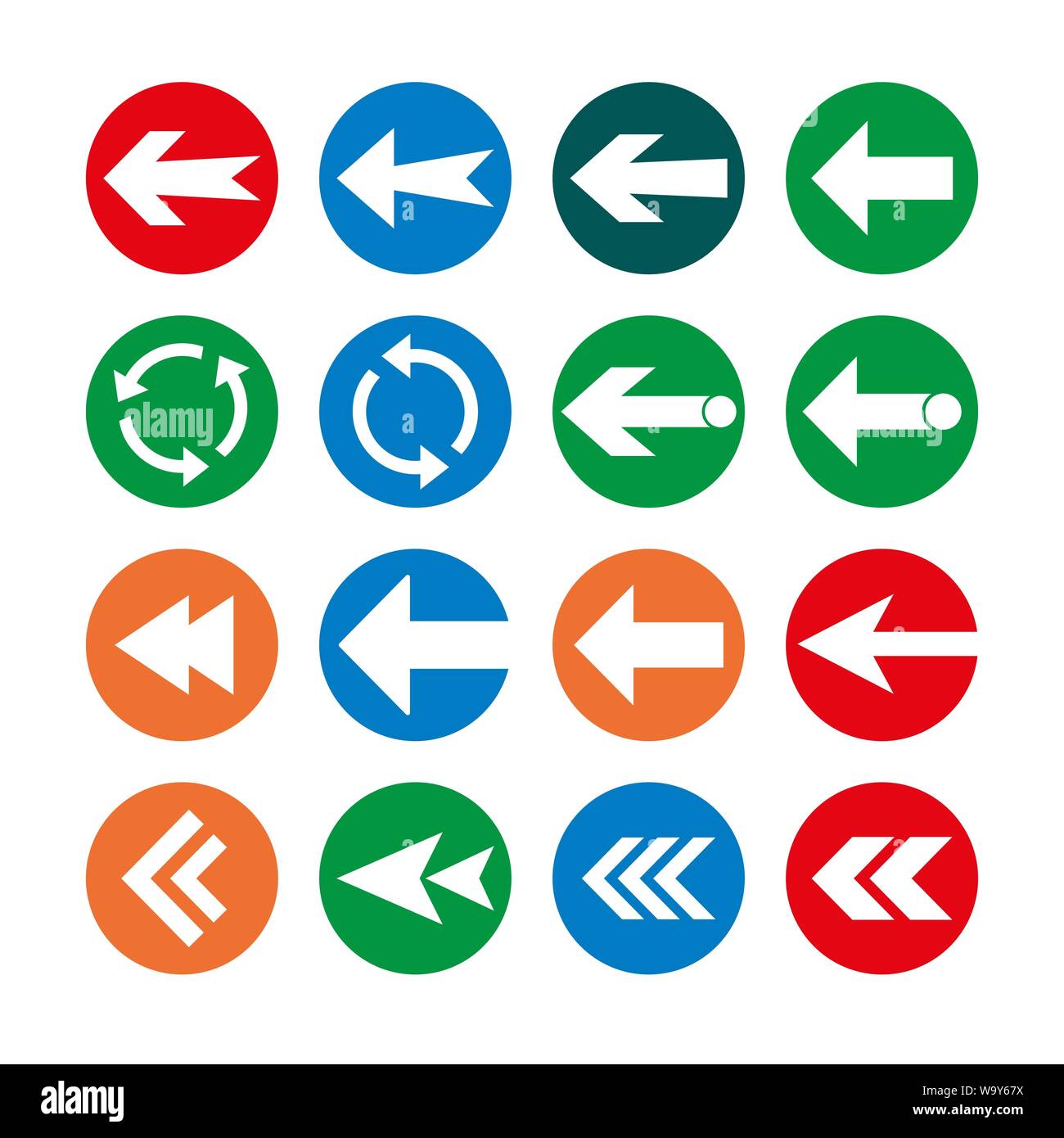 Vector illustration, flat design. Arrow icon set Stock Vector Image ...