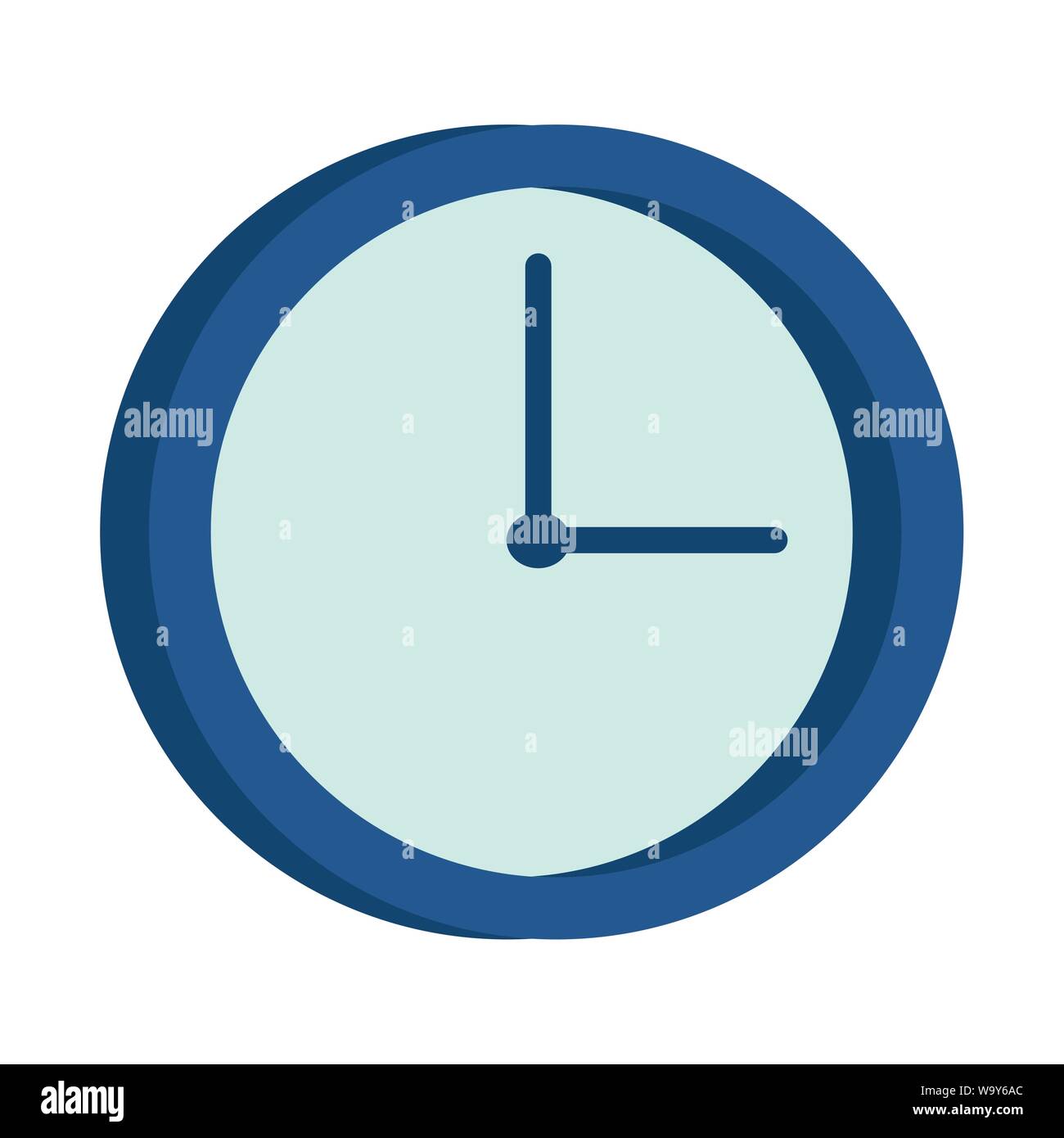 Wall clock round frame cartoon isolated Stock Vector Image & Art - Alamy