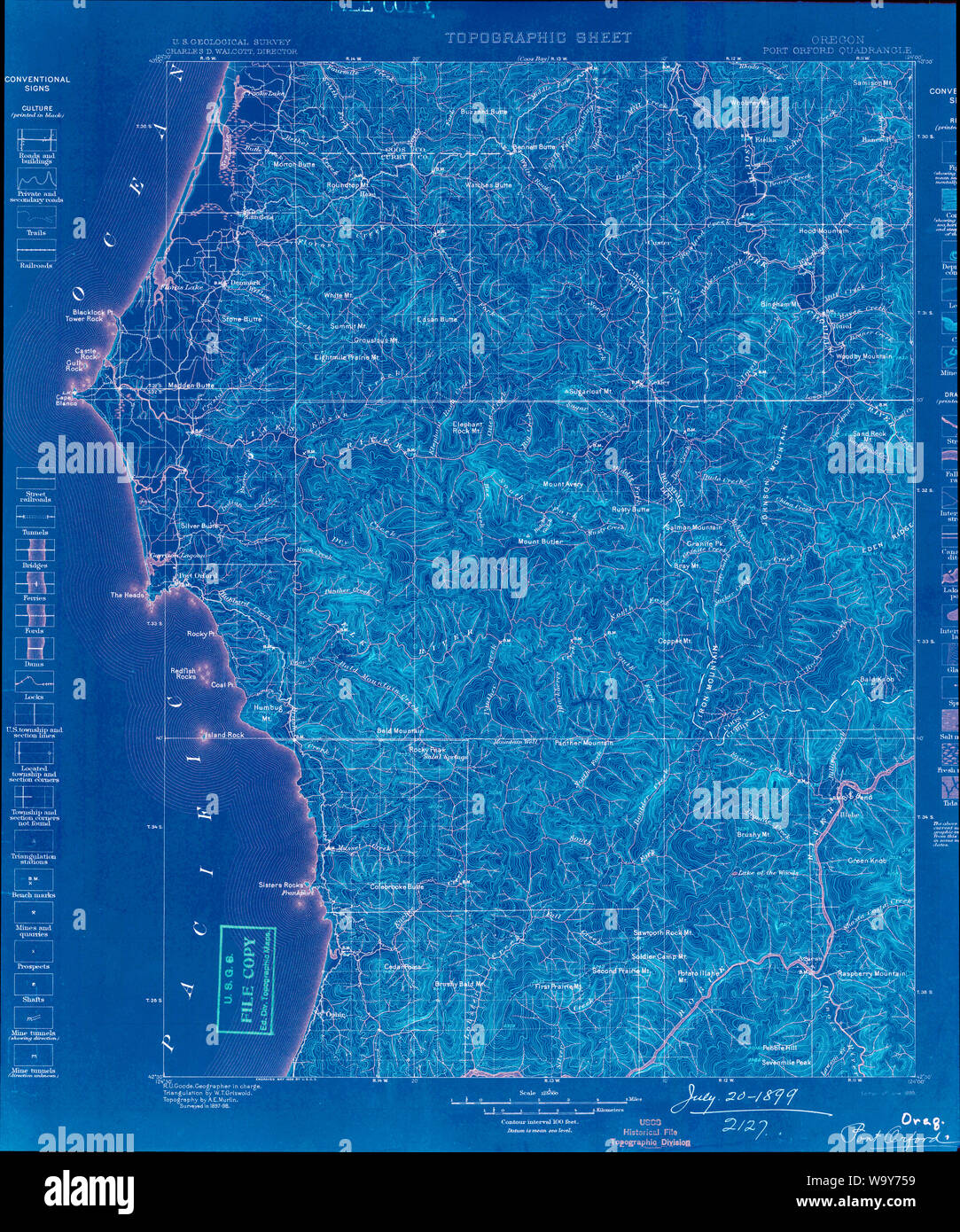 Map of port orford hi-res stock photography and images - Alamy