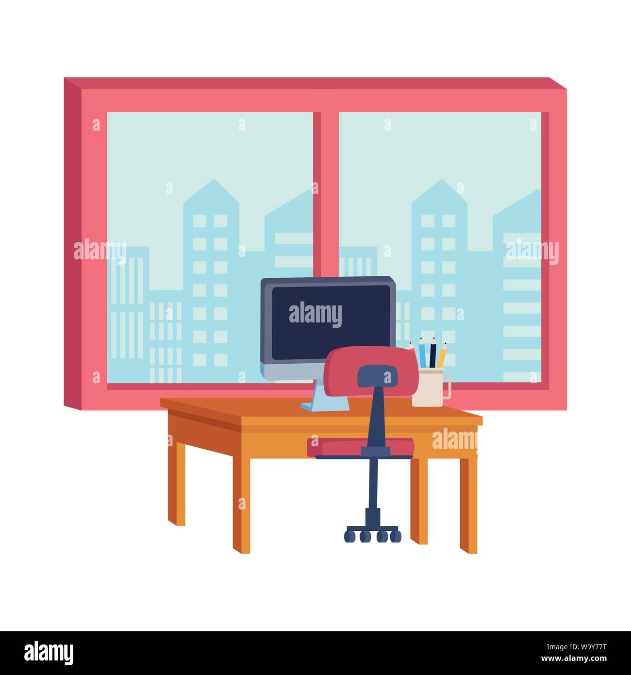 Office and workplace elements cartoons Stock Vector Image & Art - Alamy