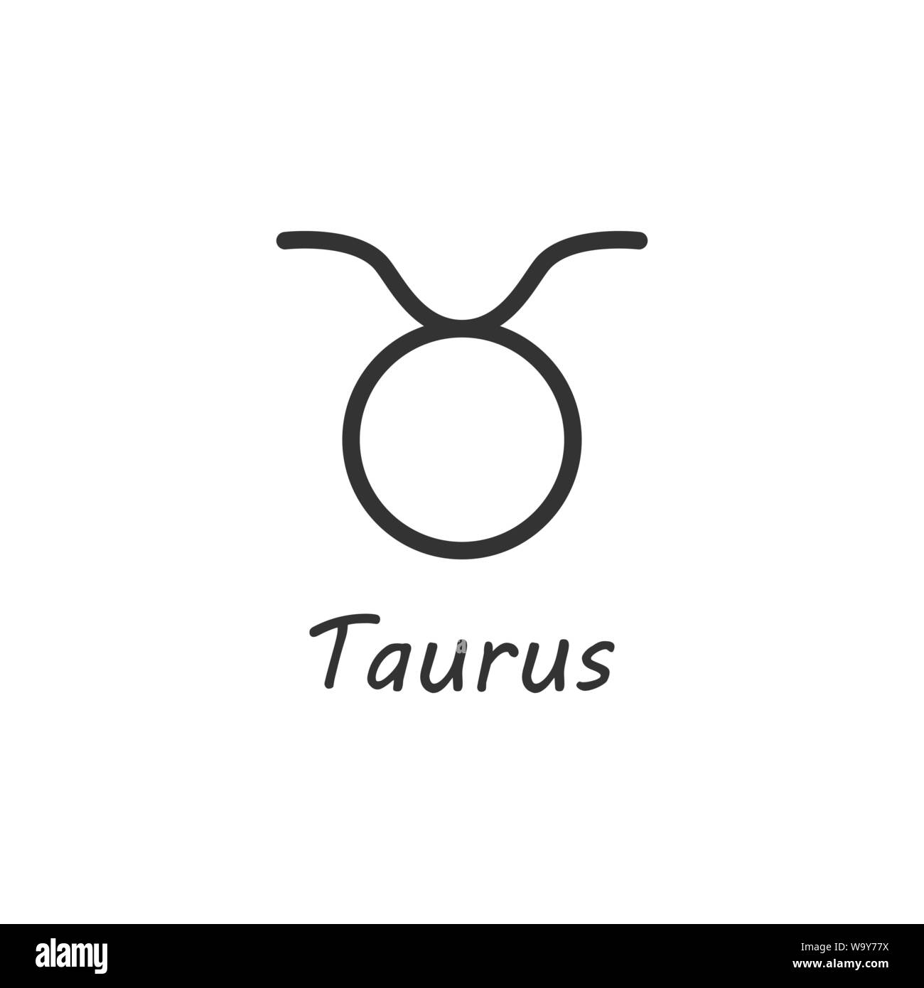 Astrology, horoscope, taurus zodiac icon Vector illustration flat Stock ...