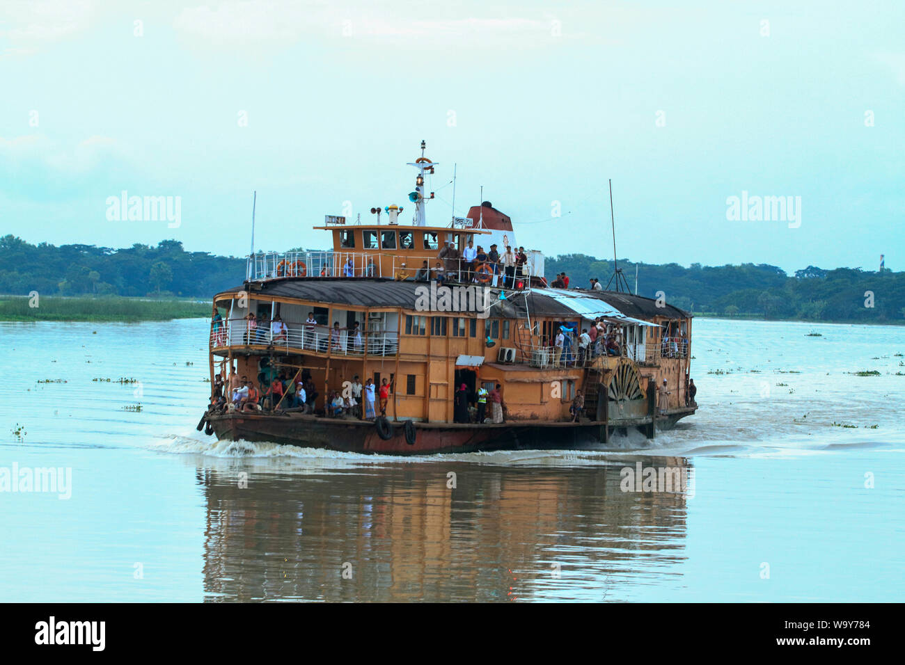 PS Lepcha, an 80 years old paddle steamer on the Sugondha River in ...