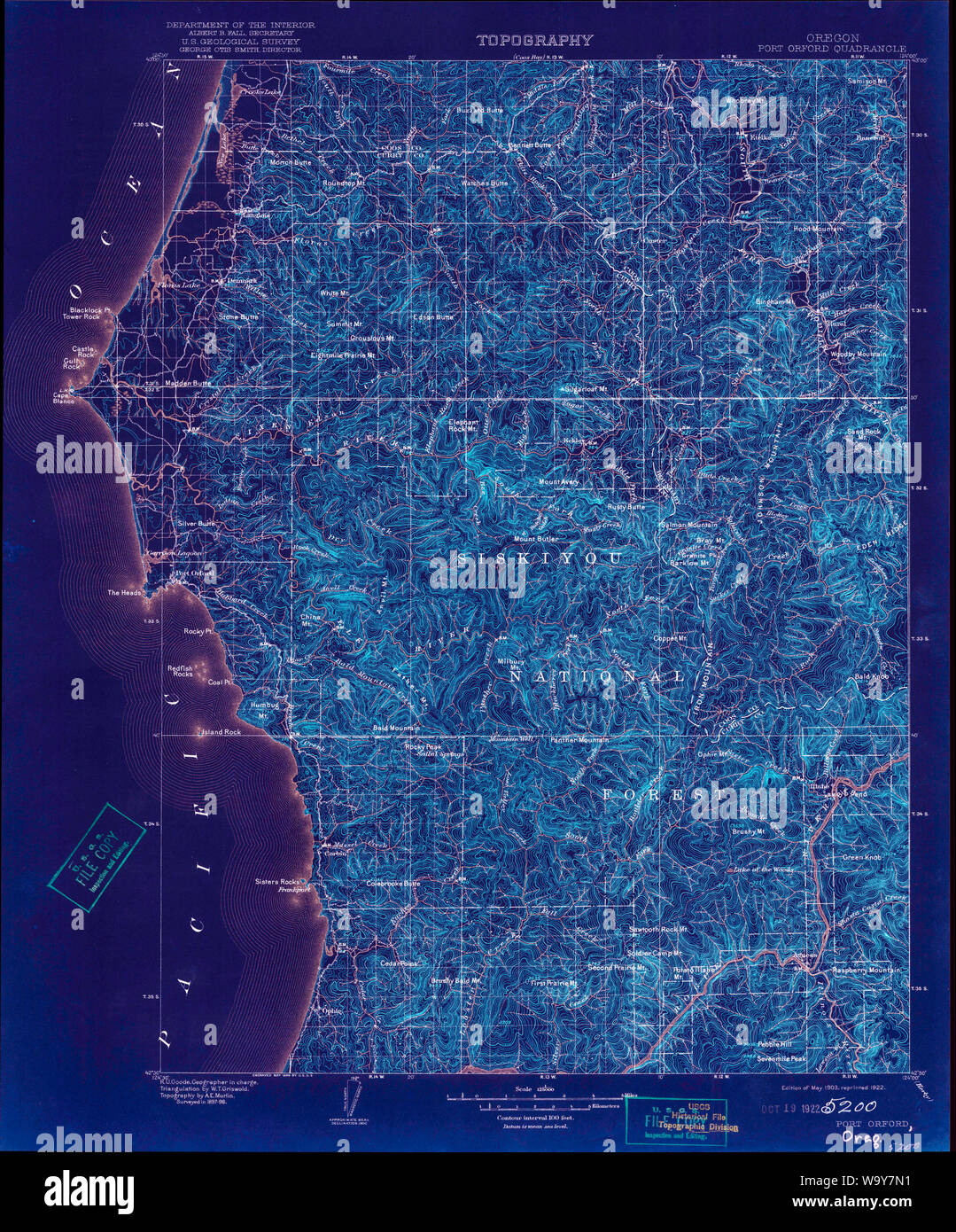 Map of port orford hi-res stock photography and images - Alamy