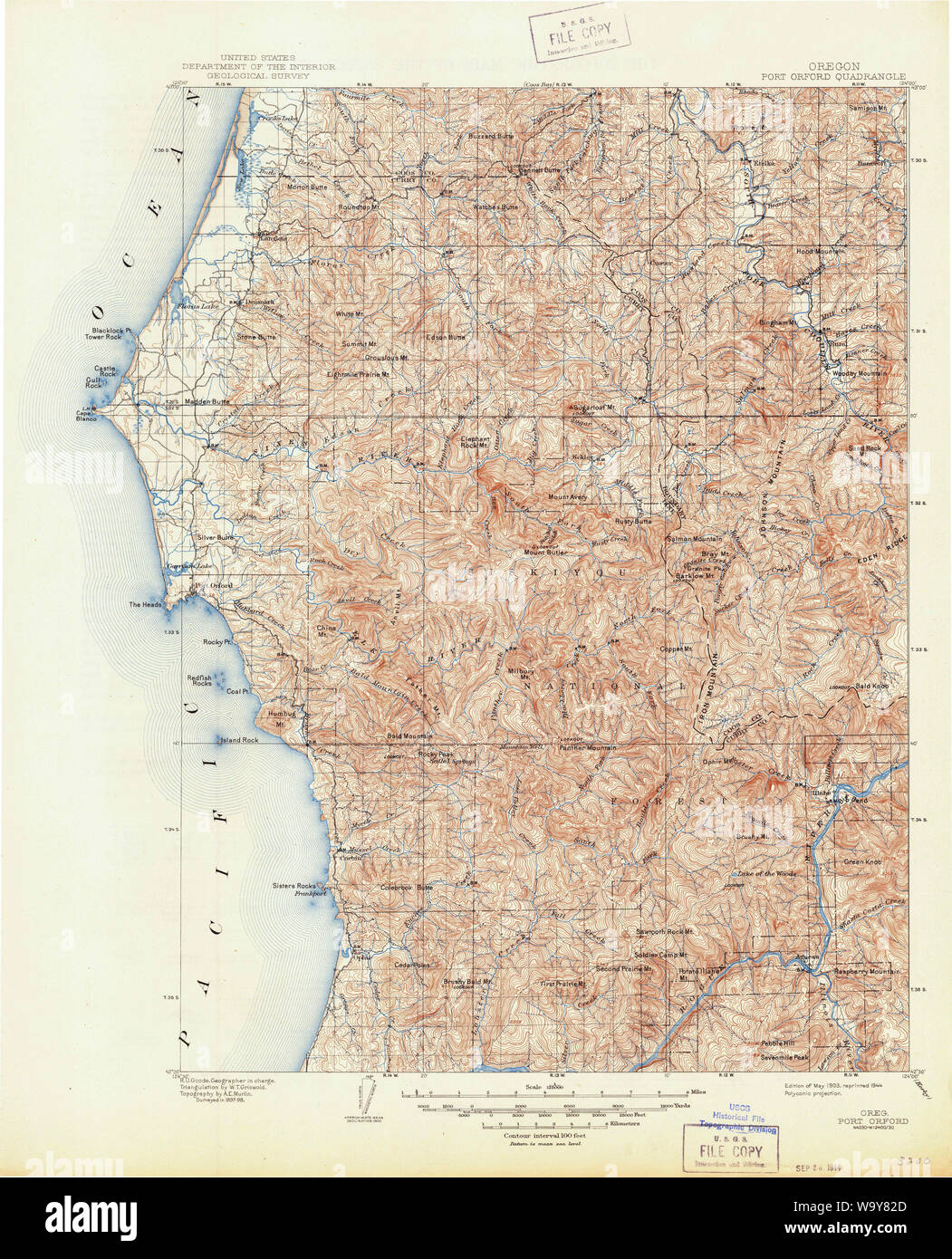 Map of port orford hi-res stock photography and images - Alamy
