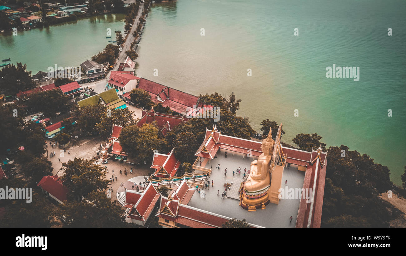 Big Buddha aerial view in Koh Samui Thailand Stock Photo - Alamy