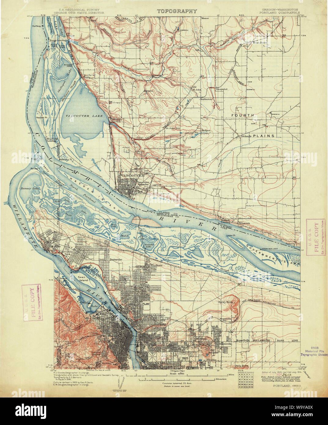 Map oregon usgs portland hi-res stock photography and images - Alamy