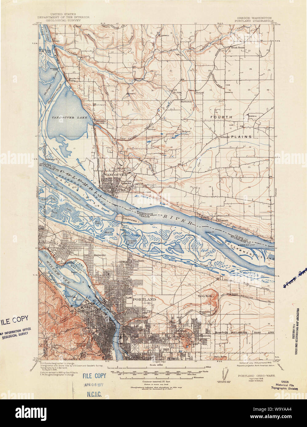 Usgs map oregon portland hi-res stock photography and images - Alamy