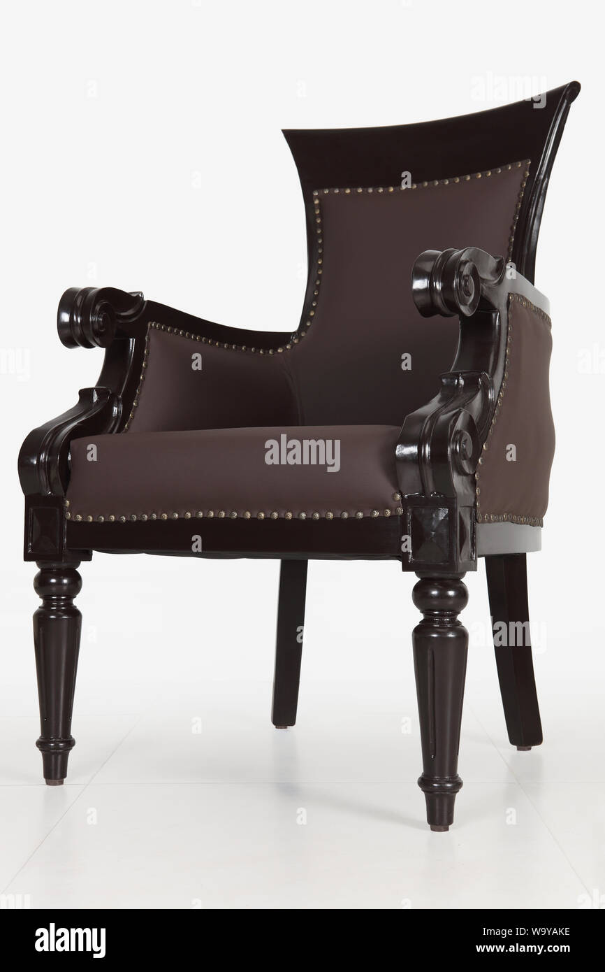 Armchair isolated on white background Stock Photo - Alamy