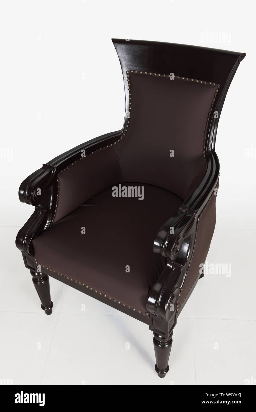 High angle view of a armchair isolated on white background Stock Photo ...