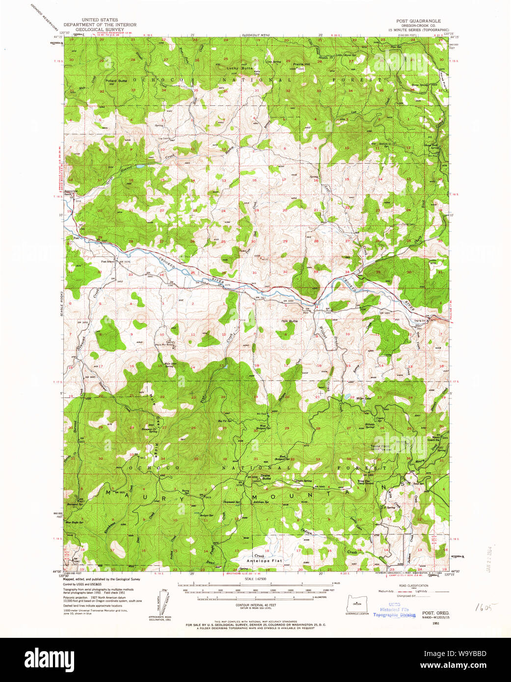 Map of post oregon hi-res stock photography and images - Alamy
