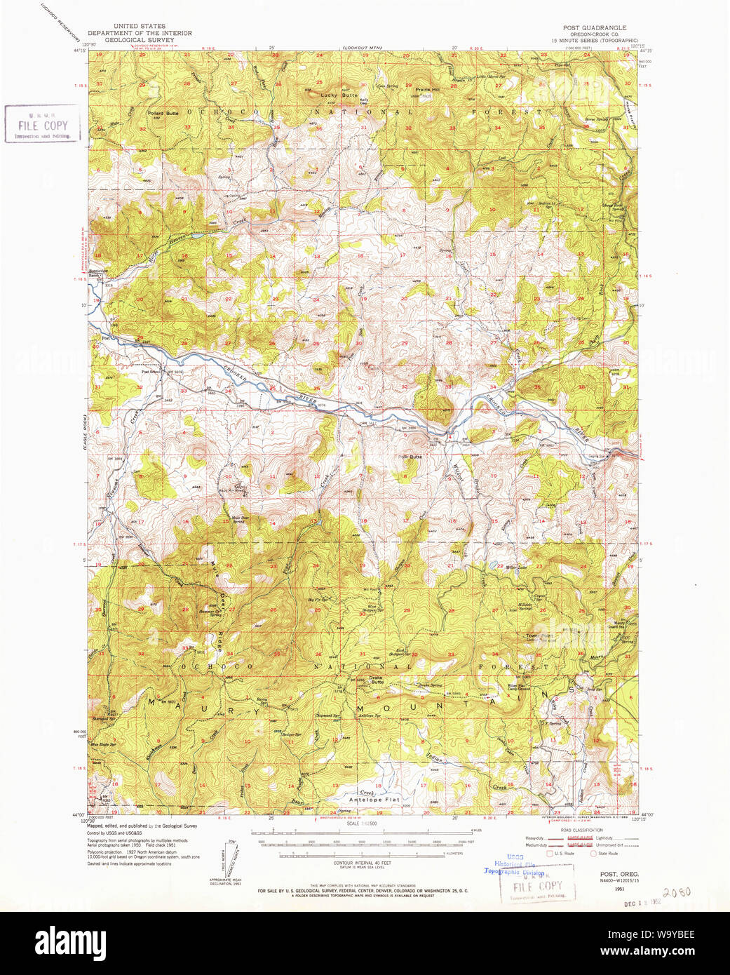 Map of post oregon hi-res stock photography and images - Alamy