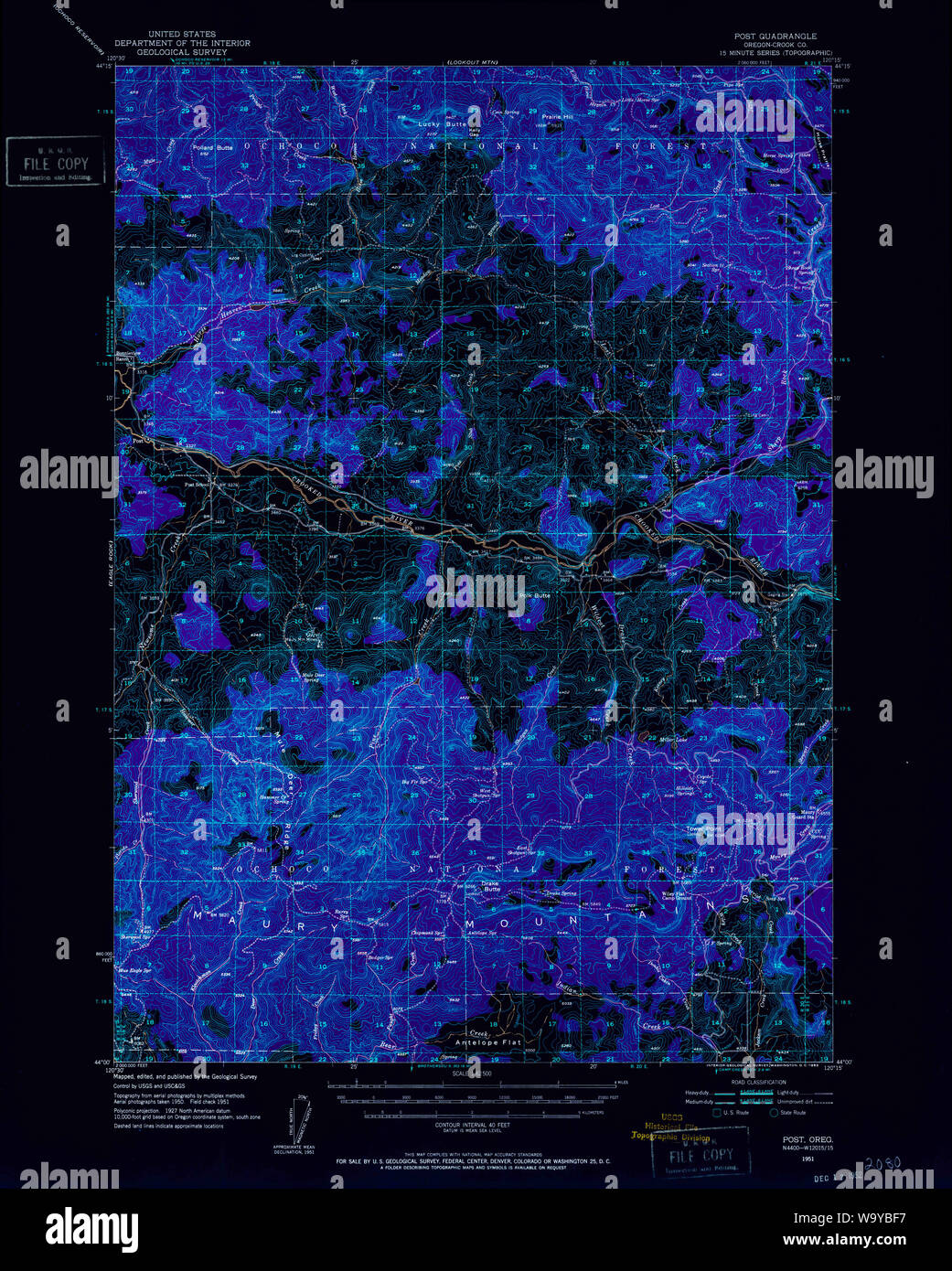 Map of post oregon hi-res stock photography and images - Alamy