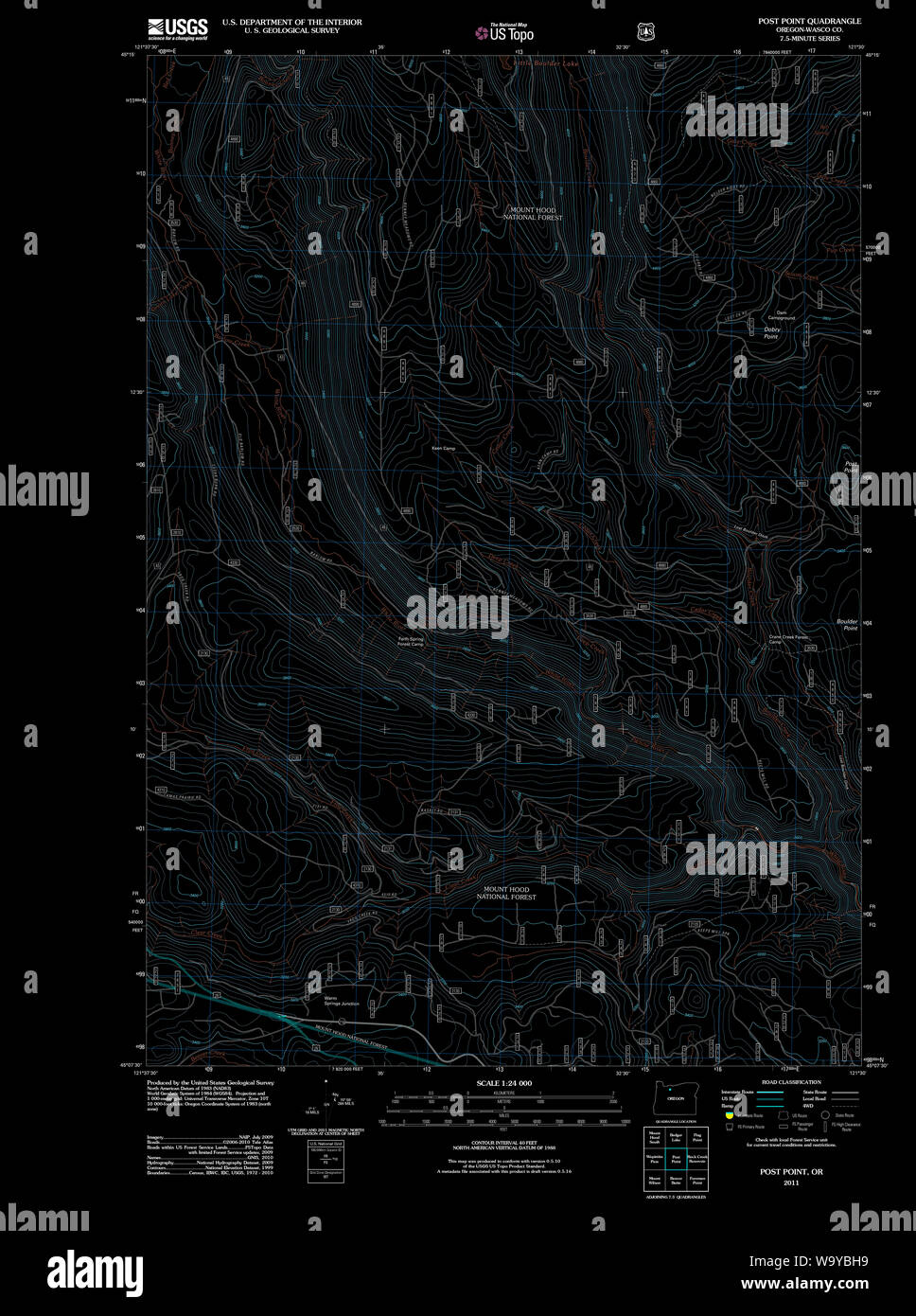 Map of post oregon hi-res stock photography and images - Alamy