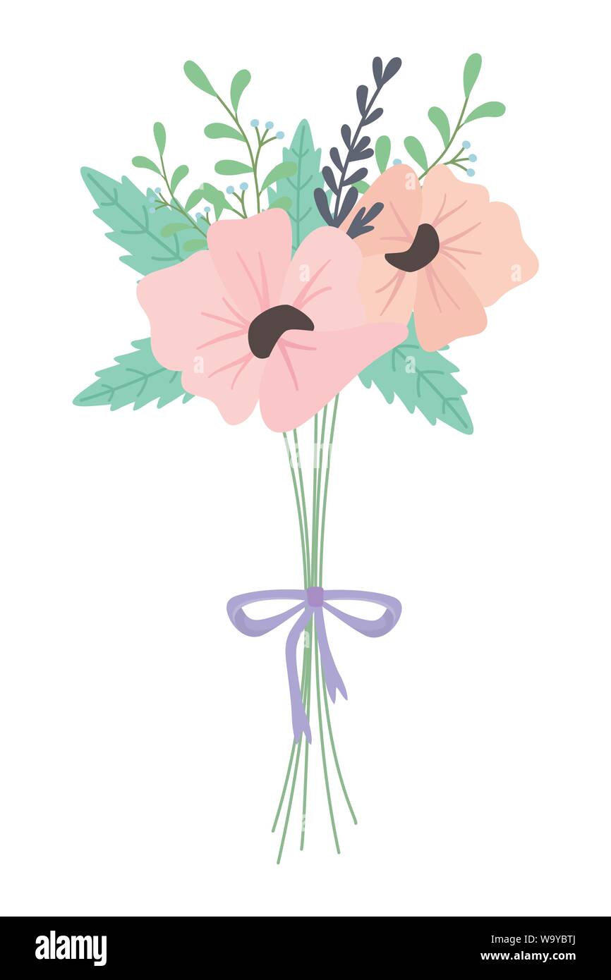 Bunch of flowers design, floral nature plant ornament garden decoration ...