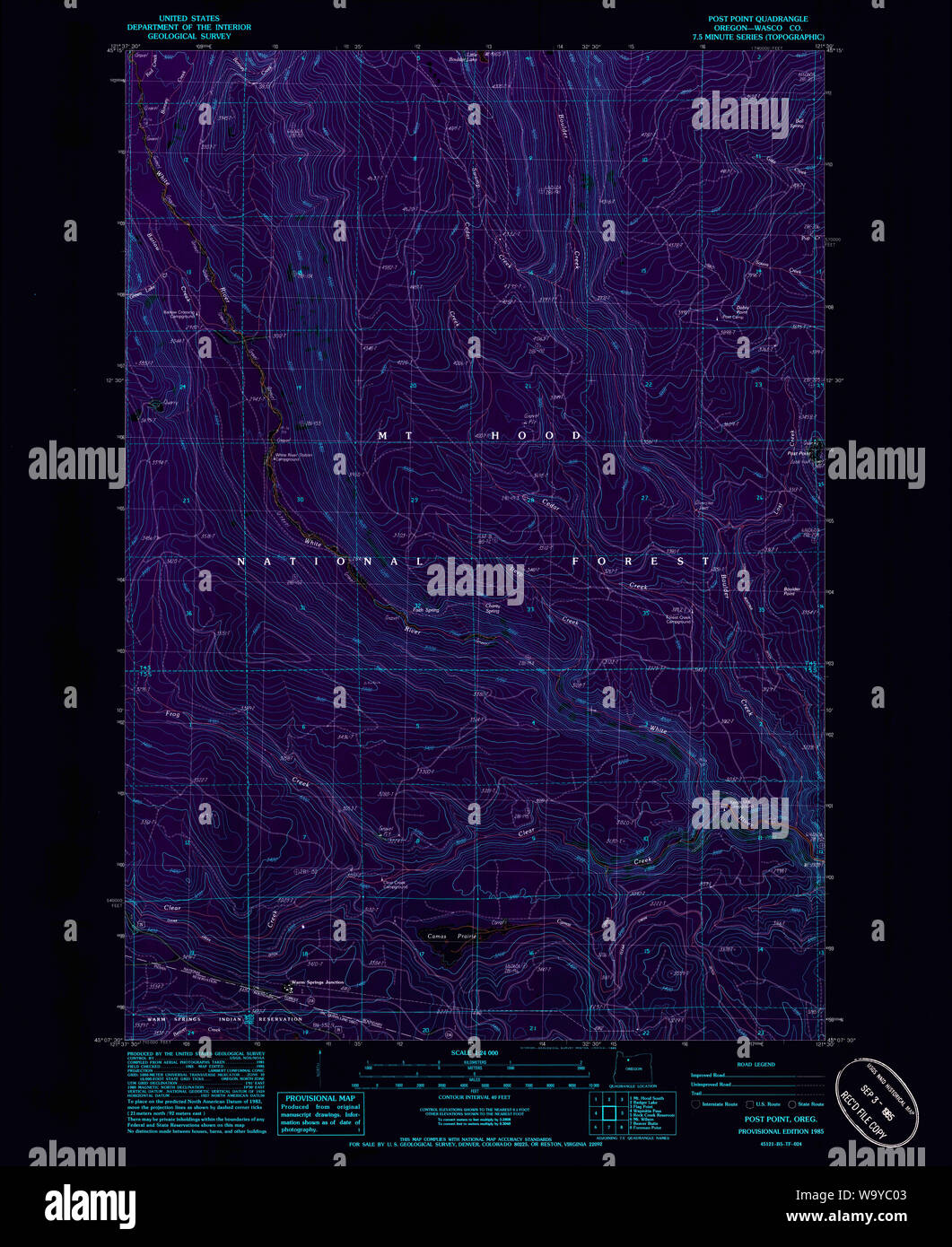 Map Of Post Oregon High Resolution Stock Photography and Images - Alamy