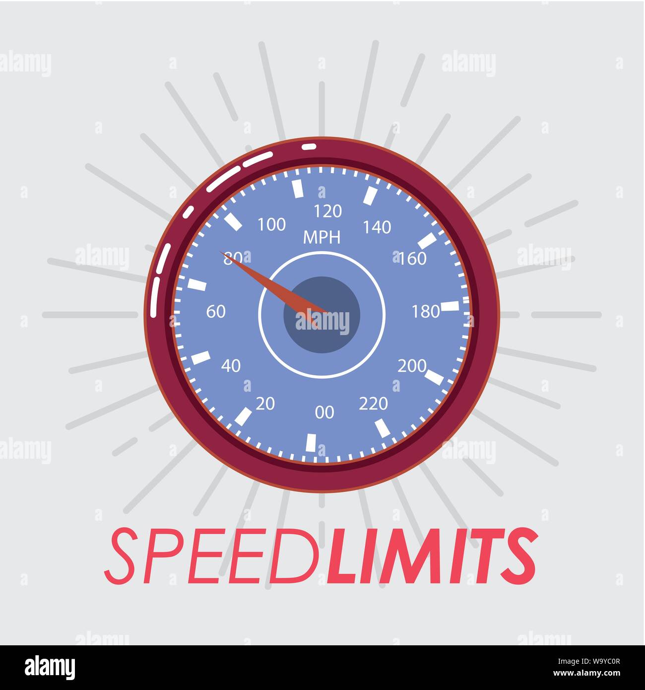 speed limits with tachometer icon vector illustration Stock Vector ...