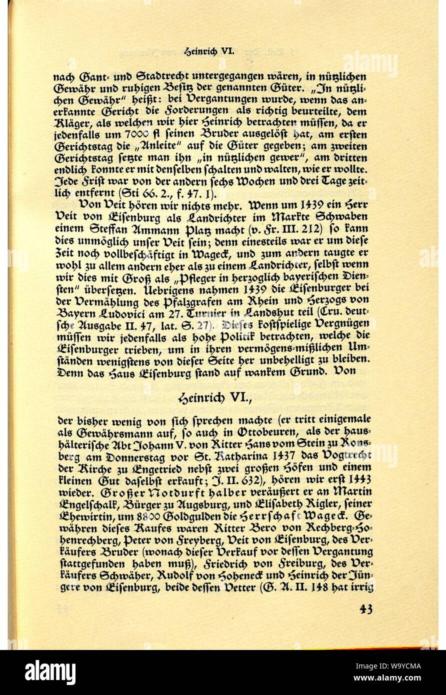 Die Geschichte der Herrschaft Eisenburg Ludwig Mayr 069 Stock Photo - Alamy