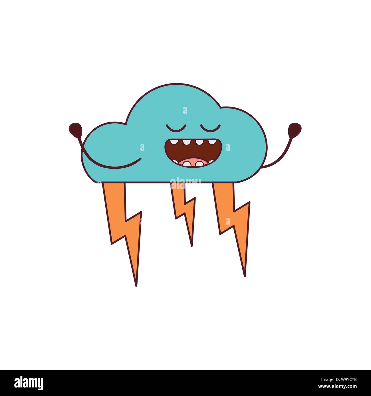 Cloud kawaii weather Stock Vector Images - Alamy