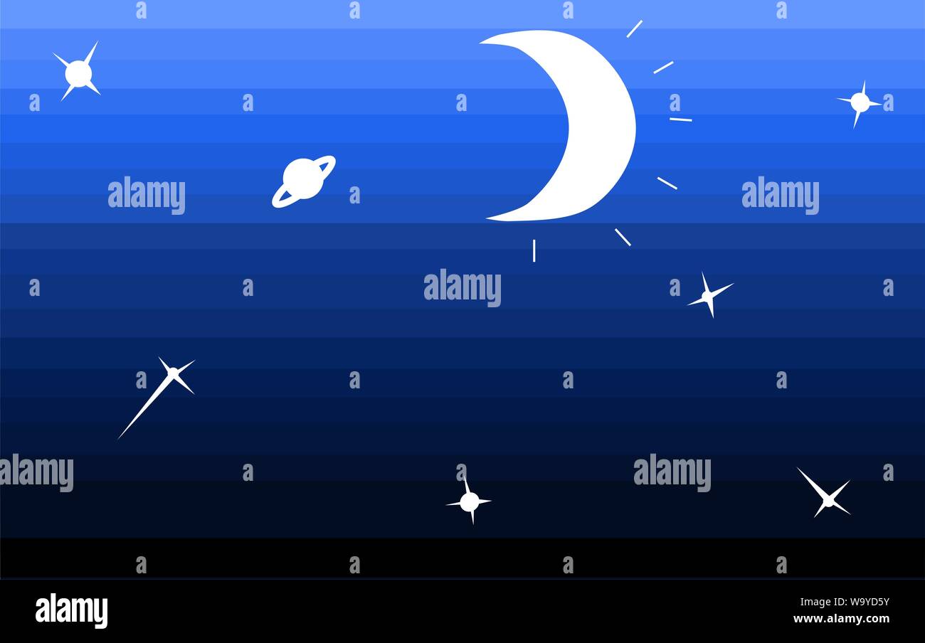 Night background, poster. Color element illustration. Animation object ...