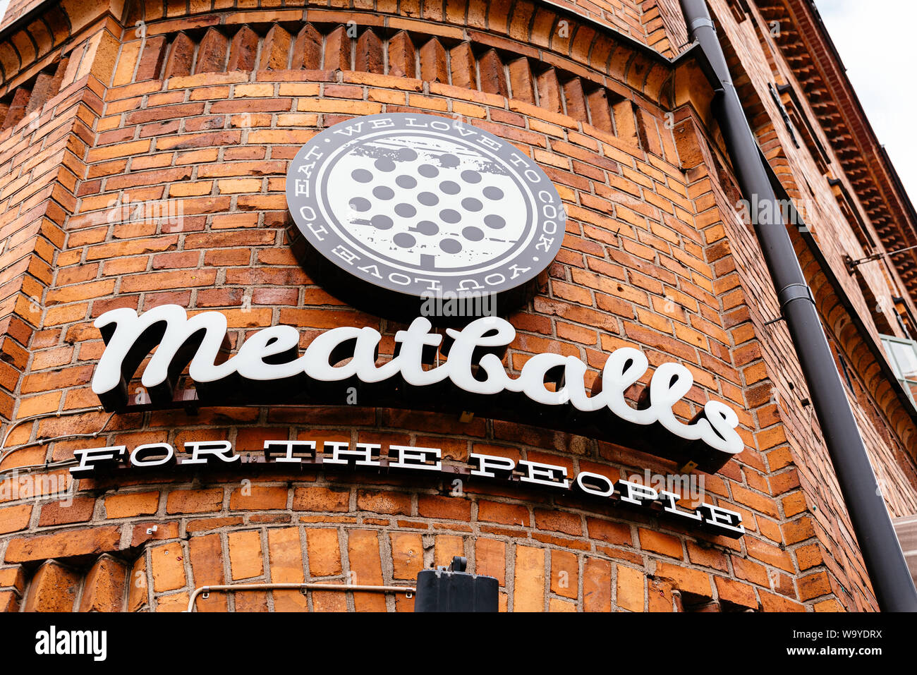 Stockholm, Sweden - August 8, 2019: Famous hipster restaurant in Sofo ...