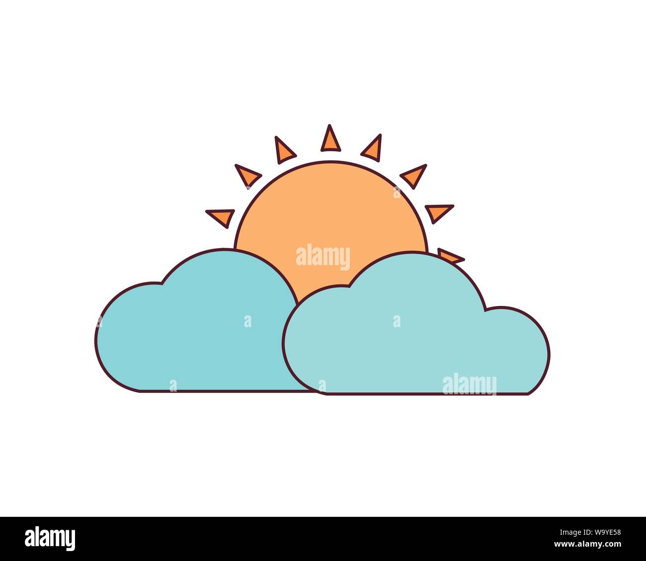 radiant sun isolated icon vector illustration Stock Vector Image & Art ...