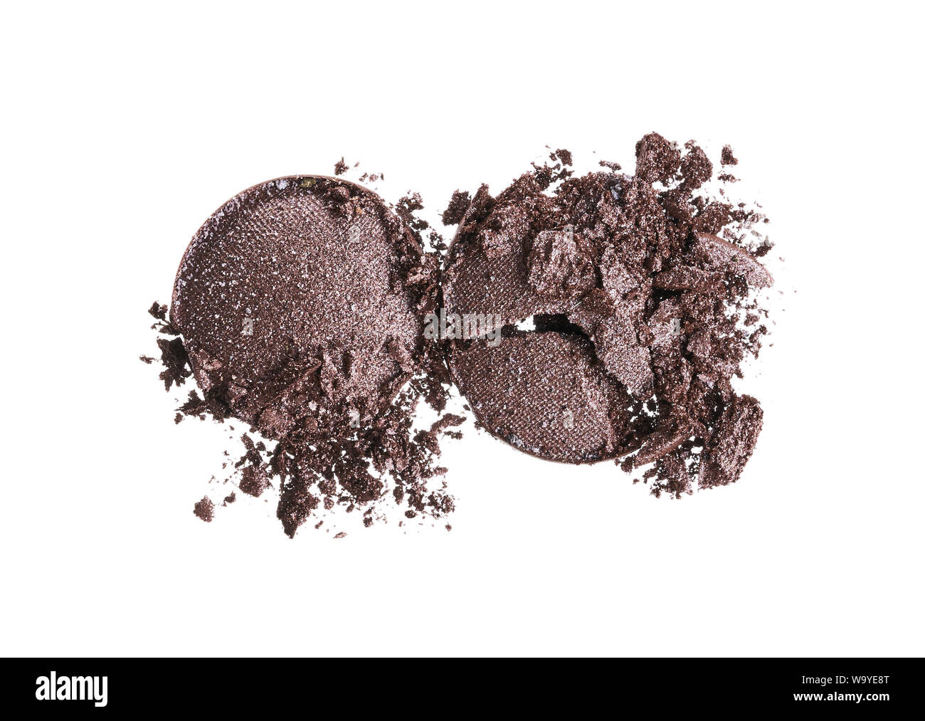 Broken eyeshadows in trendy shades isolated on white background Stock ...