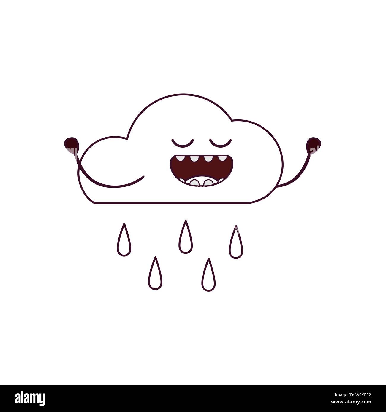 Cloud kawaii weather Cut Out Stock Images & Pictures - Alamy