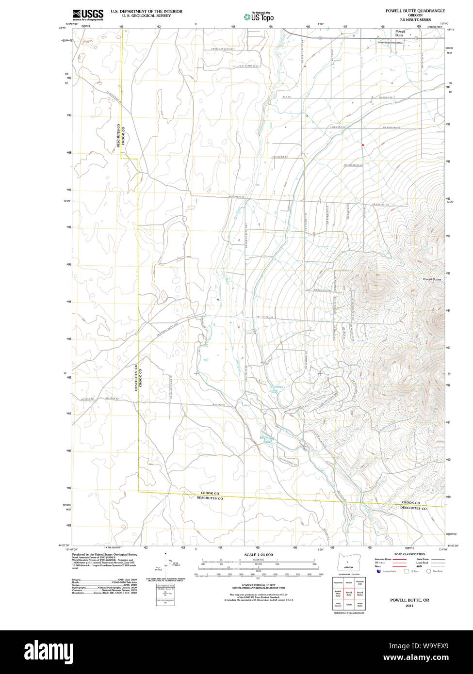 Map of powell hi-res stock photography and images - Alamy