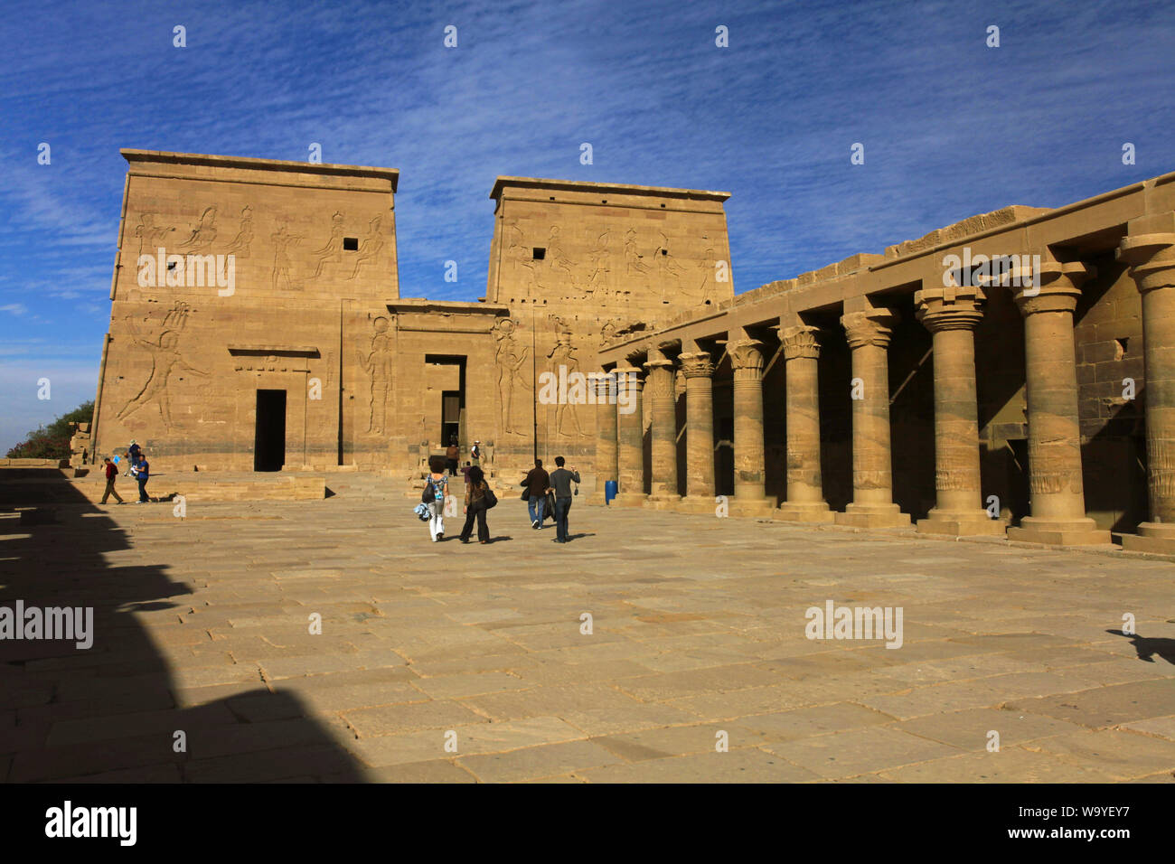 Egypt philae temple tower's door Stock Photo - Alamy