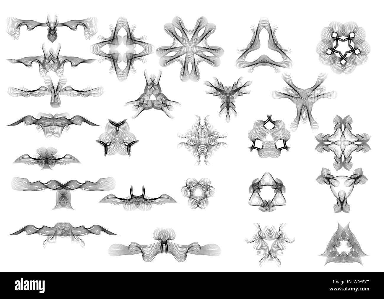 set of design elements isolated on white background Stock Vector Image ...