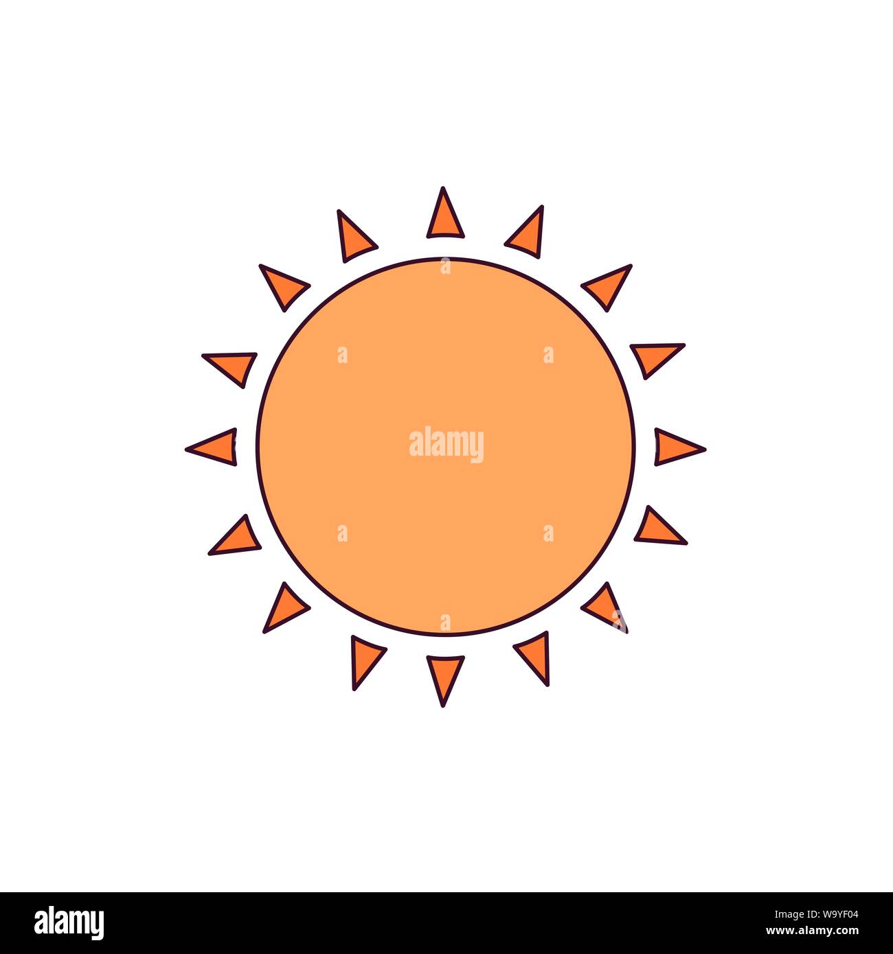 radiant sun isolated icon vector illustration Stock Vector Image & Art ...