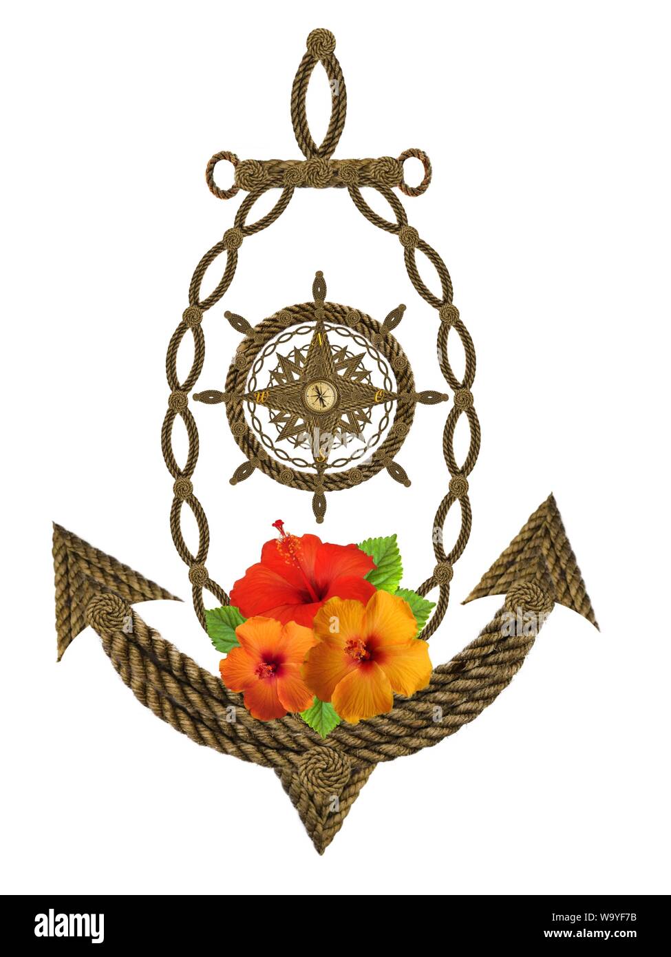 Rigging ropes ship sailing knot Cut Out Stock Images & Pictures - Alamy