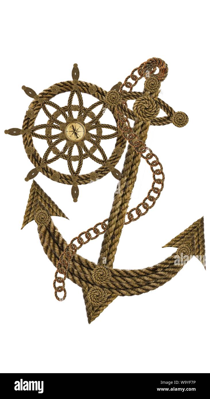 Rigging ropes ship sailing knot Cut Out Stock Images & Pictures - Alamy