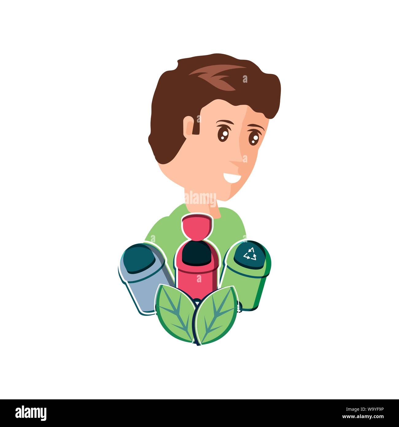 Trash and avatar man design, Garbage recycle ecology eco save and ...