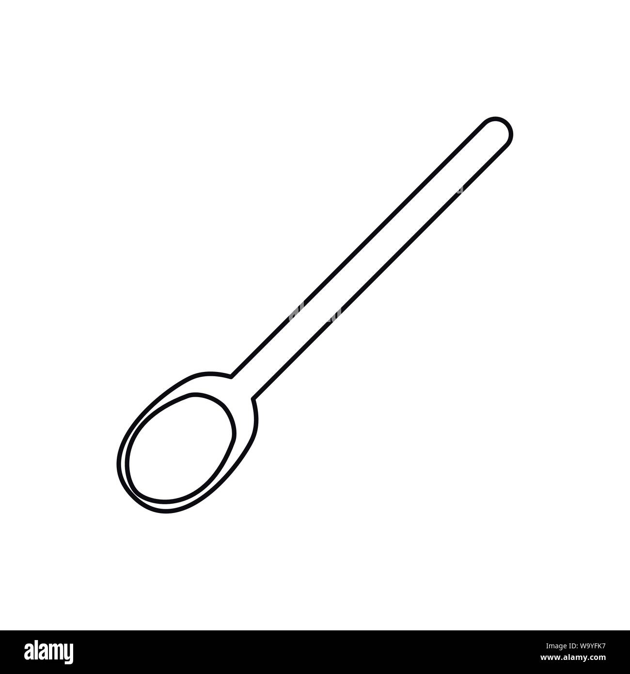wooden spoon cooking icon on white background vector illustration Stock ...