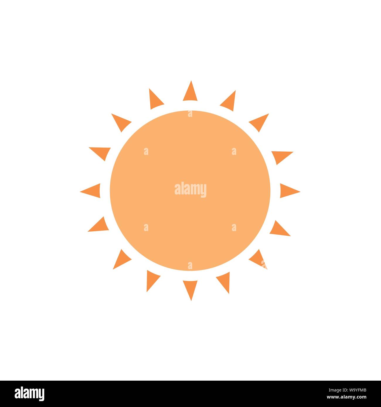 radiant sun isolated icon vector illustration Stock Vector Image & Art ...