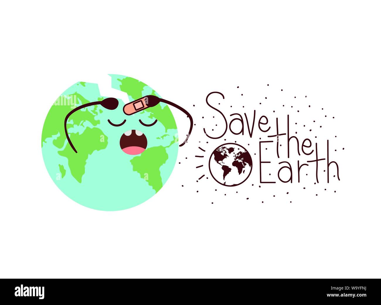 save the earth label icon Stock Vector Image & Art - Alamy