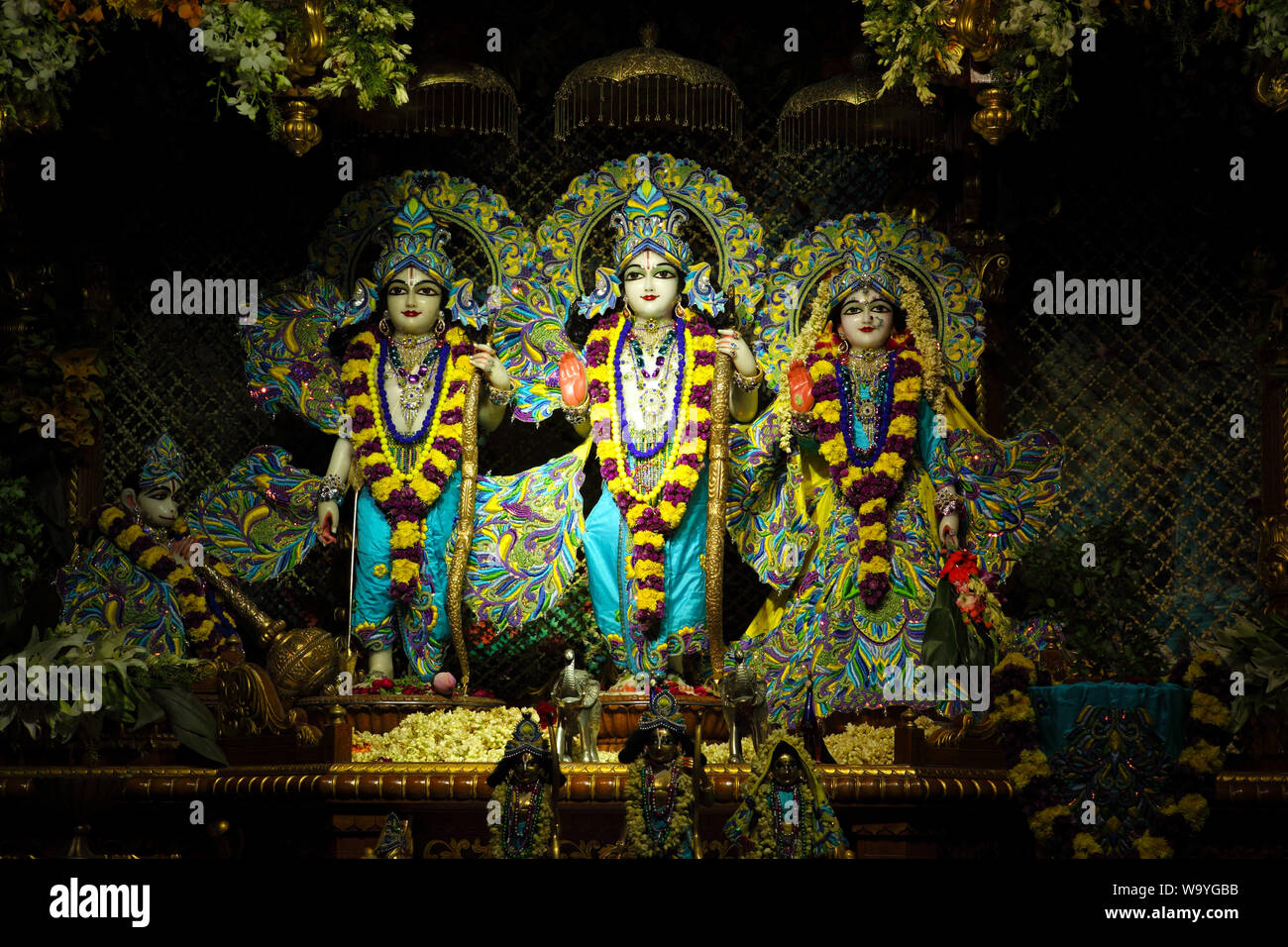 Interiors of Iskcon Temple, New Delhi, India Stock Photo - Alamy