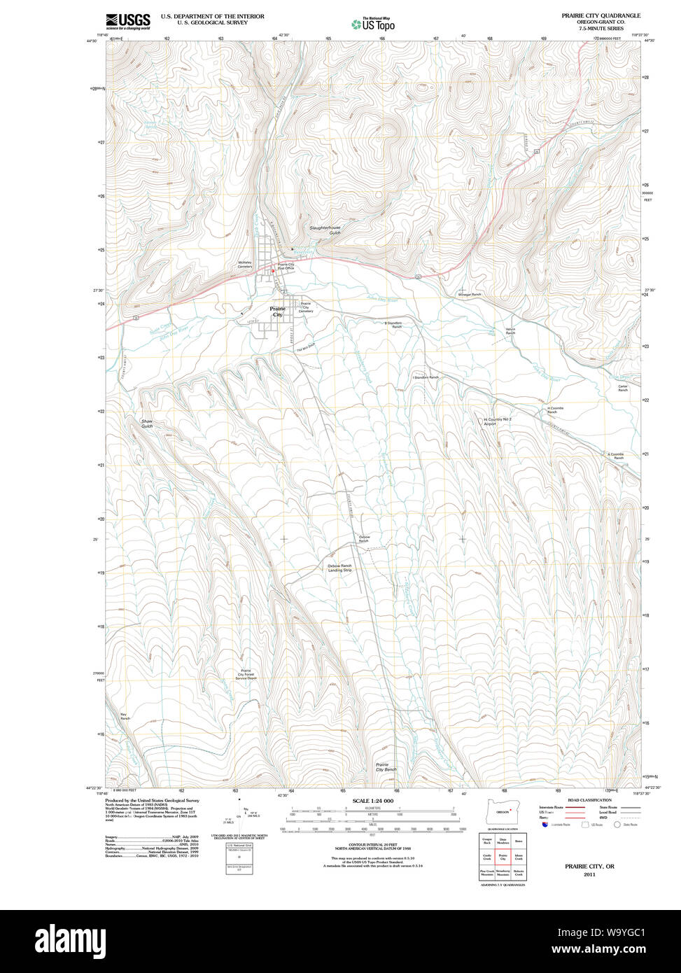Map of prairie city Cut Out Stock Images & Pictures - Alamy