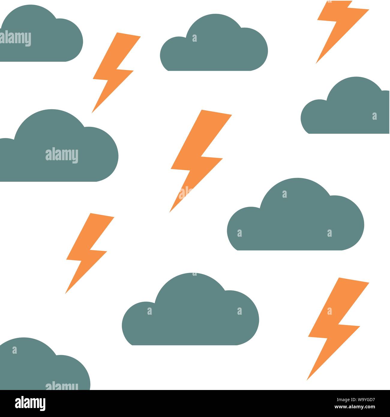 pattern cloud and thunder icon vector illustration Stock Vector Image ...