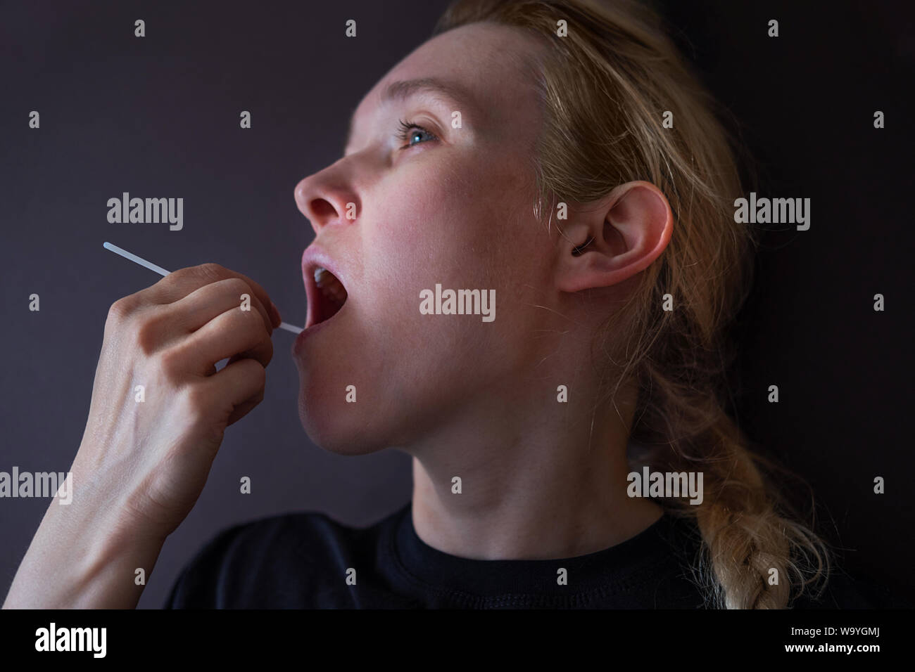 Mouth swab genetic test hi-res stock photography and images - Alamy