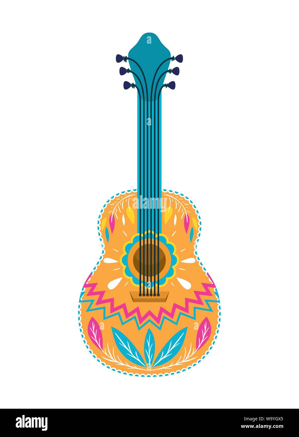 mexican guitar isolated icon Stock Vector Image & Art - Alamy