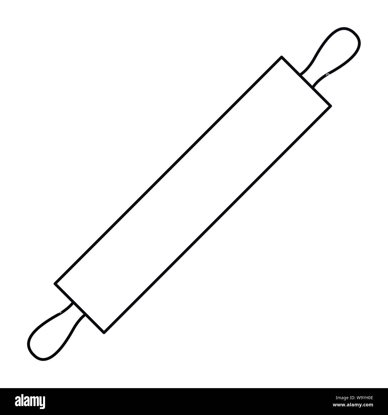 rolling pin cooking icon on white background vector illustration Stock ...