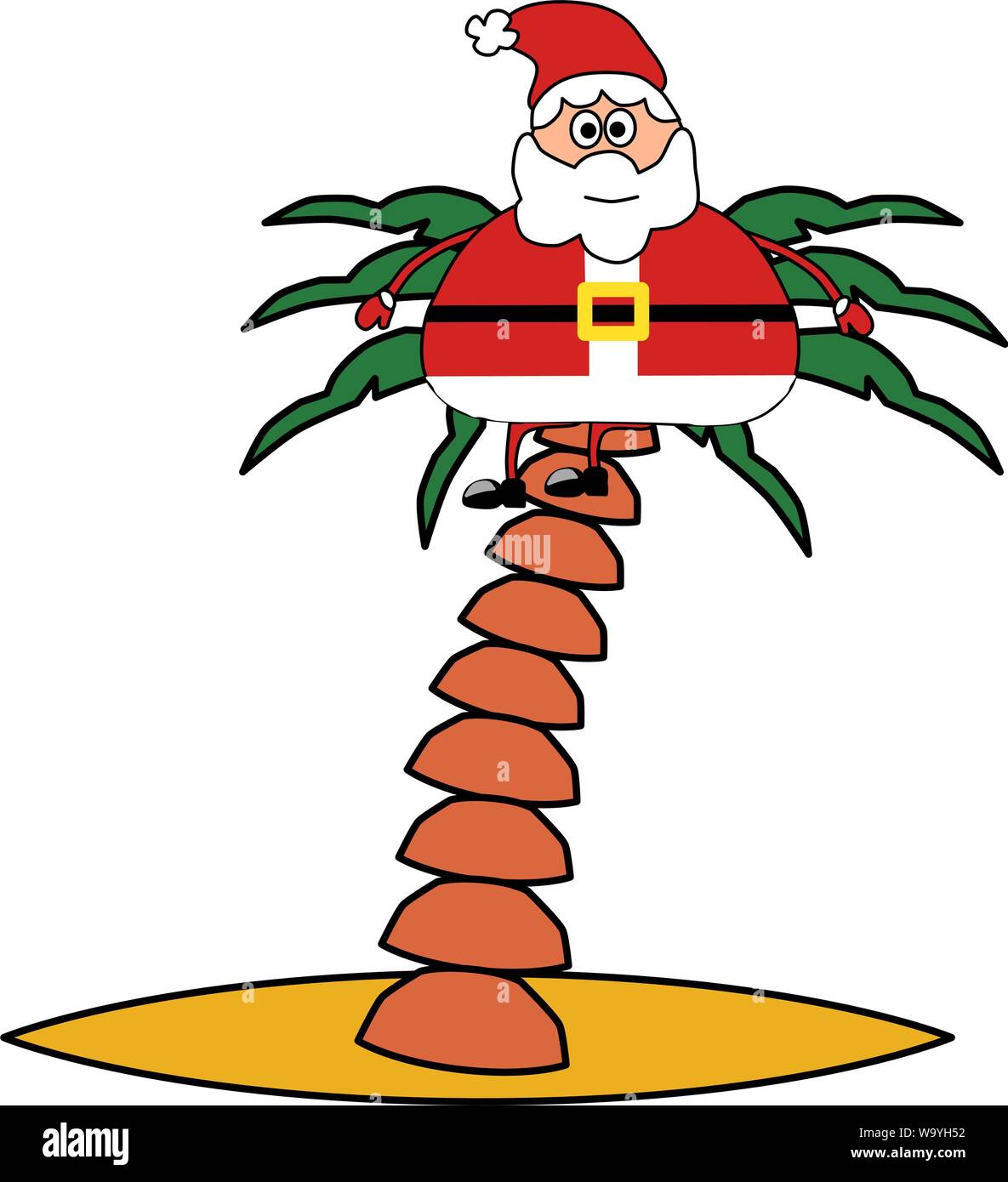 Palm tree from above Stock Vector Images - Alamy