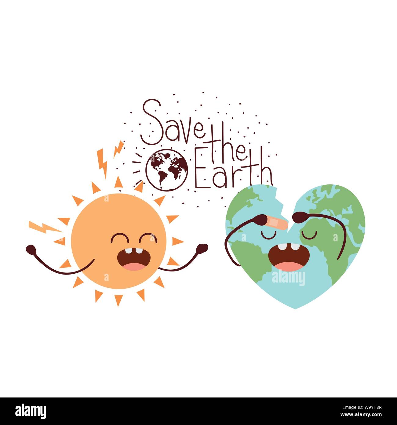 save the earth label icon Stock Vector Image & Art - Alamy